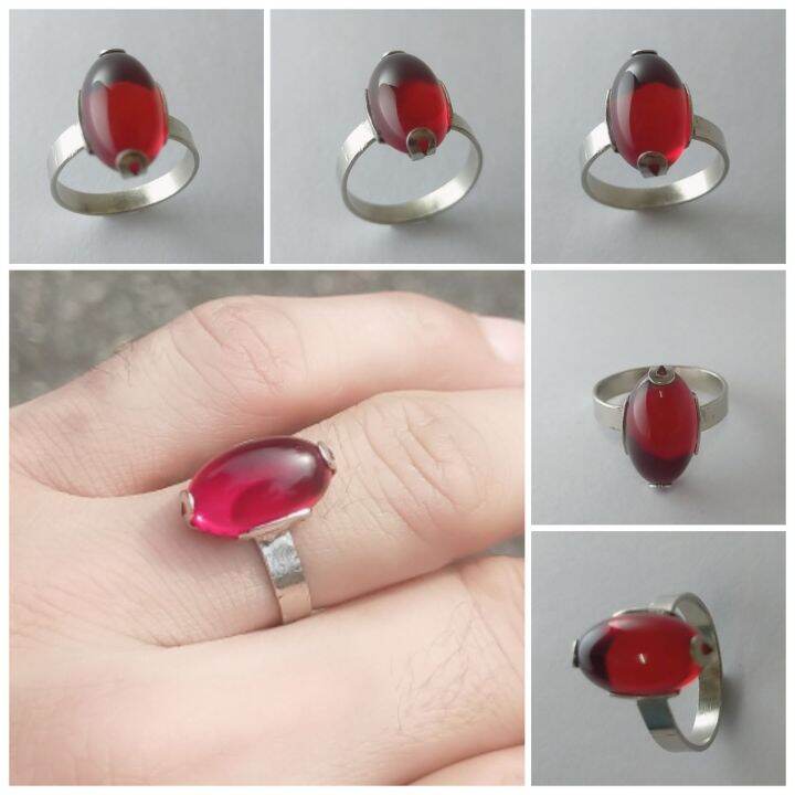 Cincin Batu Merah Delima Asli | Lazada