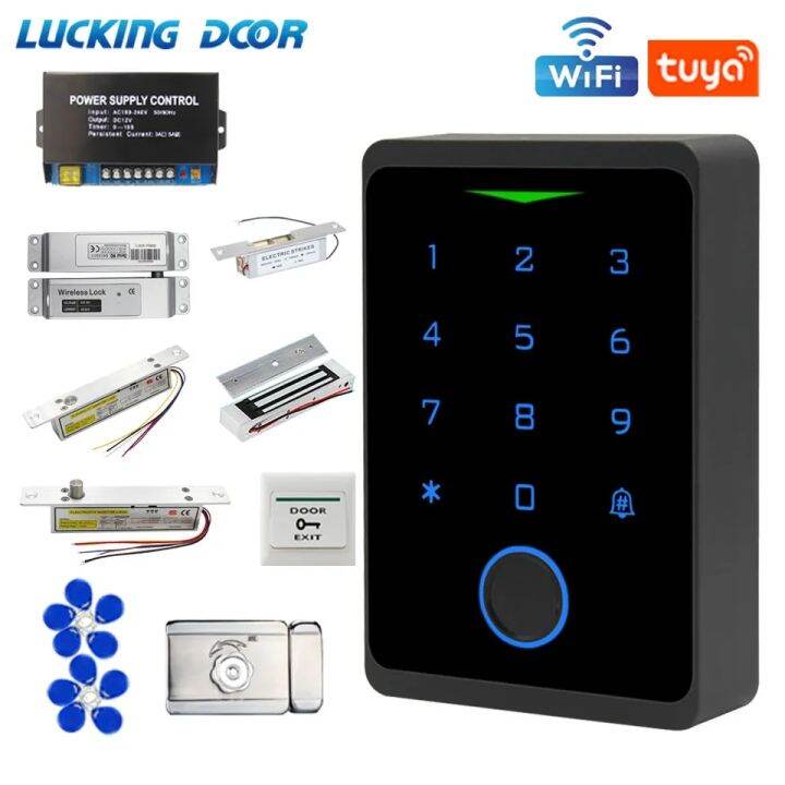 Bộ đọc vân tay thẻ từ NFC mở khóa cho cửa cuốn và cổng tự động điều khiển bằng điện thoại - Tuya ...