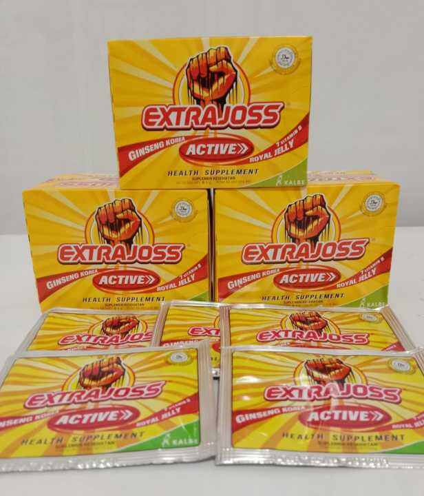 EXTRA JOSS ACTIVE minuman suplemen kesehatan ( 1 box isi 12 sachet ...