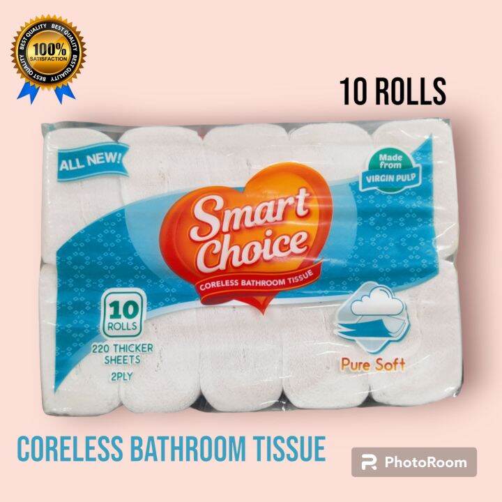 Smart Choice Coreless Bathroom Tissue 220thicker sheets 2ply | Lazada PH