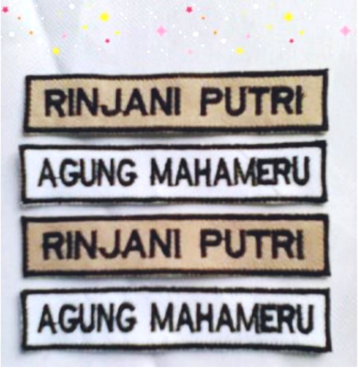 Bordir bet nama bed nama siswa papan nama | Lazada Indonesia