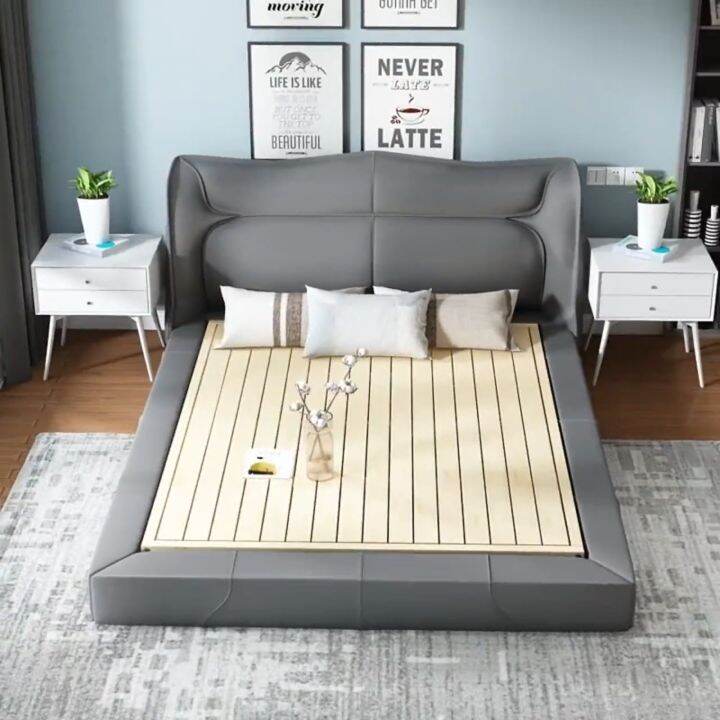 ★Solid wood bed frame tatami bed rib grill pine hard bed frame board ...