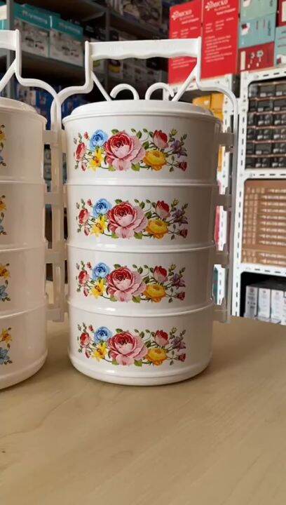 (BISA COD) PROMO Rantang Makan 4 Susun Food Carrier Box 15cm 4 Stack ...