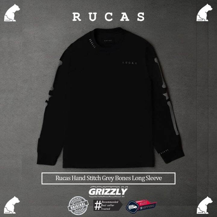 Rucas Longsleeve Season 12 Hand Stitch Dark Grey Bones Limited Edition ...