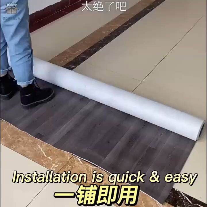 Thick Tebal 2MM Tikar Getah Lantai Modern 3D PVC Flooring Carpet Wood ...