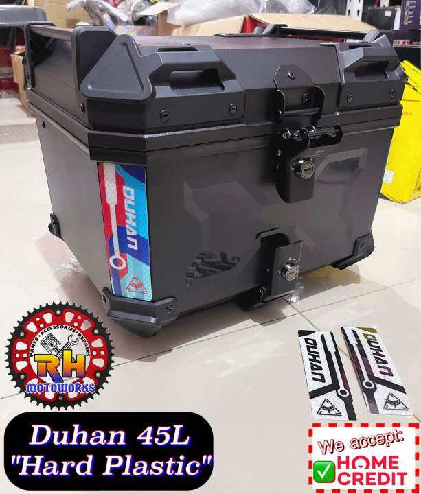 Duhan 45L Hard Plastic Top Box with 2 Keys (Optional: Back Rest) | Lazada PH