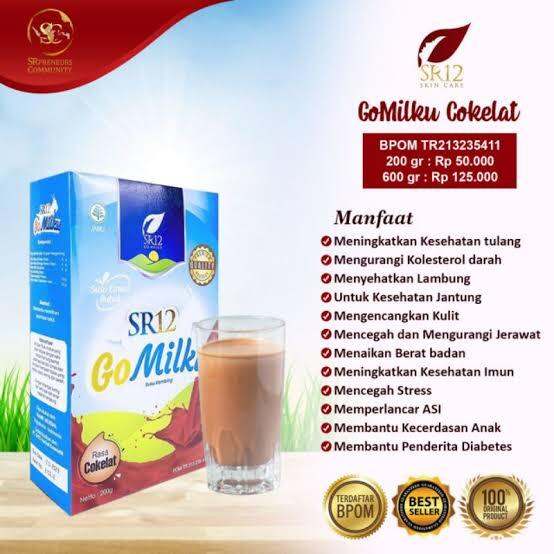 Go Milku Cokelat SR12 / Susu Kambing Etawa / Susu Kesehatan / Susu ...