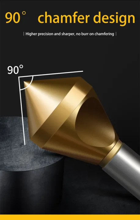 Slant hole chamferer chamfering taper hole screw countersink cutter ...