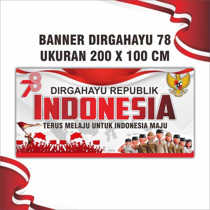 spanduk/baner dirgahayu republik indonesia yang ke 78 ukuran 200x100cm | Lazada Indonesia