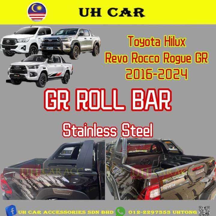 (GR ROLL BAR) Toyota Hilux Revo Rocco Rogue Gr Oem Gr Roll Bar Sportbar Rollbar Stainless Steel ...