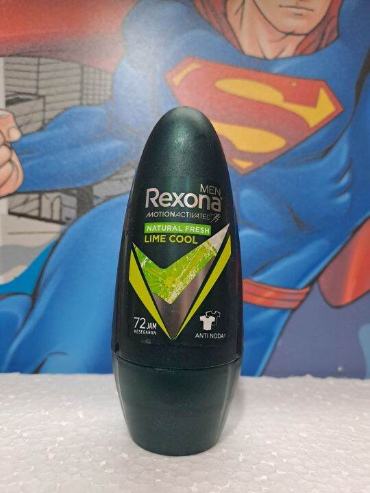 REXONA MEN MOTION ACTIVATED NATURAL FRESH LIME COOL 72 jam net.45 ml ...