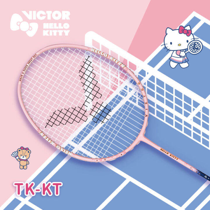 Victor Victory Hello KT Joint Name Badminton Racket Hello Kitty Hello Kitty Attack Assault TK-KT ...
