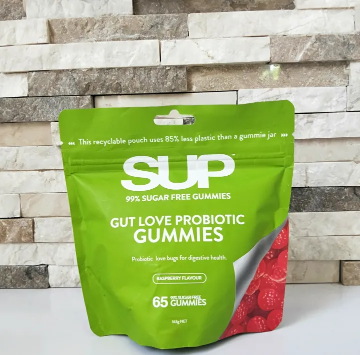 SUP Gut Love Probiotic Gummies 99% Sugar-free 65 Raspberry gummies 01. ...