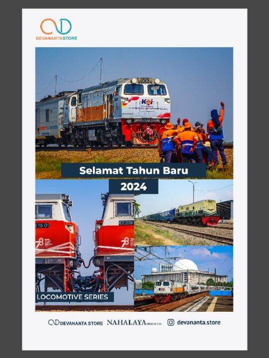Kalender Dinding 2024 Tema Lokomotif Kereta | Lazada Indonesia