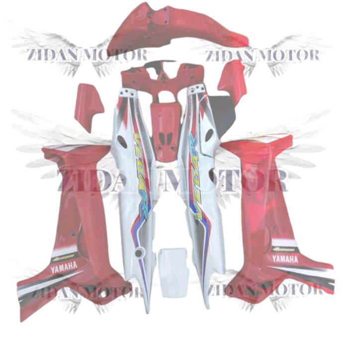 cover body full set bodi halus motor Yamaha Vega r lama warna merah ...