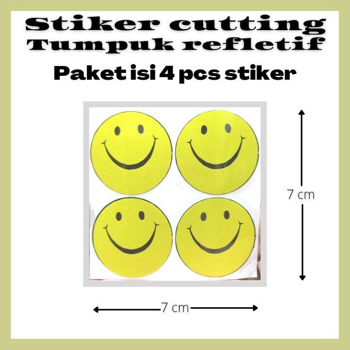 stiker motor stiker cutting tumpuk setiker refletif edisi gambar emoji ...
