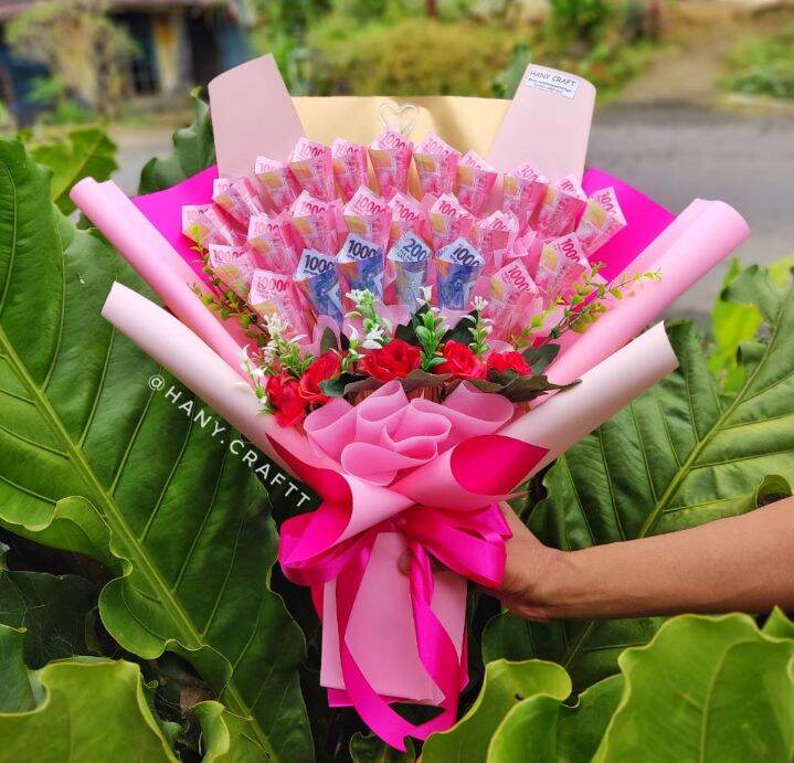 Buket Uang Cantik (Uang Mainan) 24 Lembar Wrapping Premium| Buket ...
