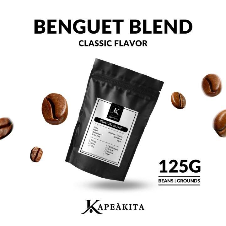 Benguet Blend | Premium Barako| Robusta| Kalinga| 125g | Coffee Beans ...