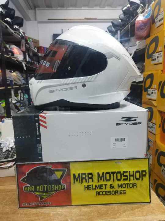 spyder radar pearl white fullface helmet | Lazada PH