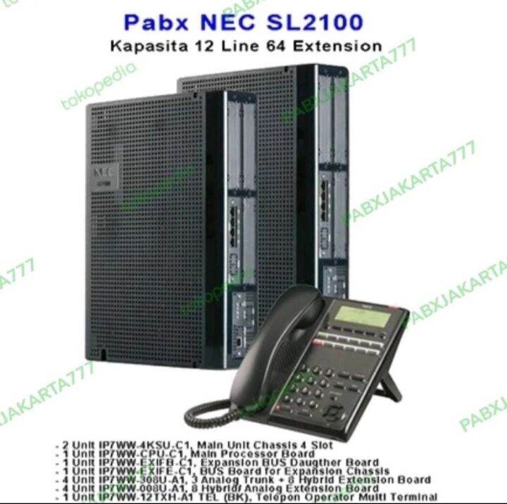 PABX NEC SL2100 Kapasitas 12 Line Telkom 64 Extension+Operator -IPPABX | Lazada Indonesia