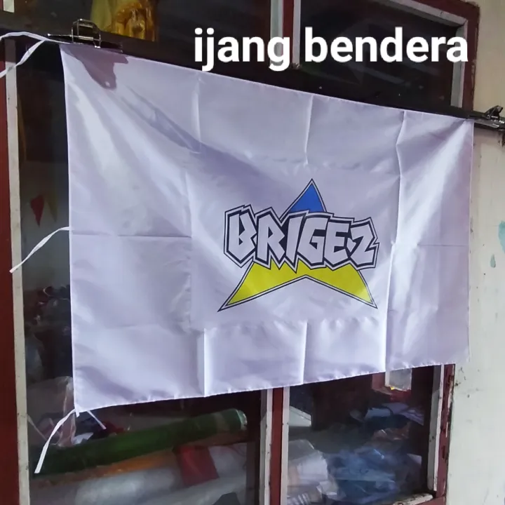 BENDERA BRIGEZ PUTIH LOGO [ BIRU KUNING ] 115CM X 75CM | Lazada Indonesia