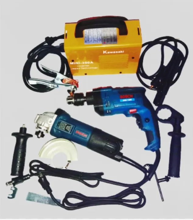 Set of Grinder, Drill (barena), with Portable Welding Machine (Inverter ...