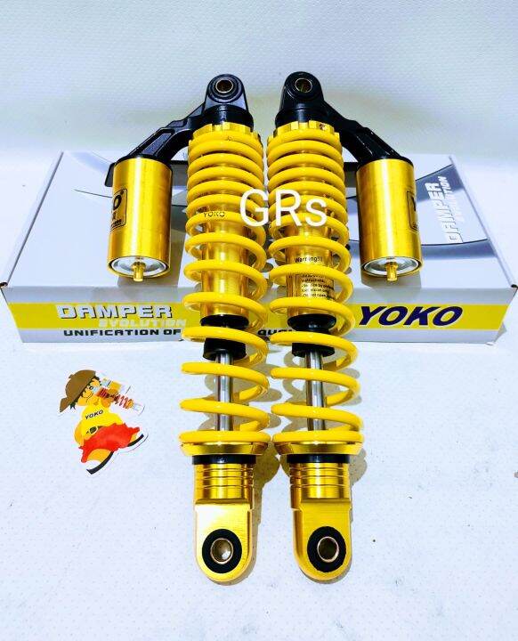 Shock Belakang Tabung Atas 340MM Warna Kuning -Bisa Untuk Motor Supra, fit new, Revo, Revo fi ...