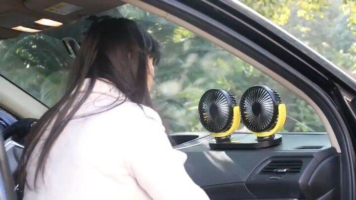 Car USB Fan Double Head 360° Rotatable Desktop Truck Van Fan 3 Speeds ...