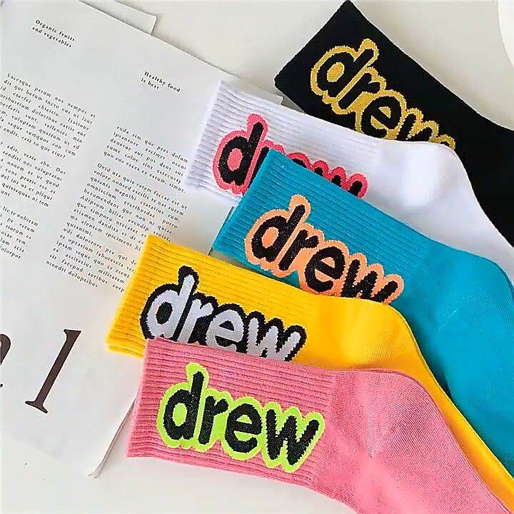 Drew House Socks Smiley Face Socks Drew Socks Korean Iconic Socks ...