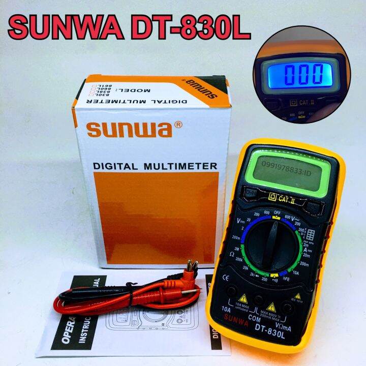 SUNWA รุ่น DT-830L Digital Multimeter มัลติมิเตอร์ดิจิตอล มิเตอร์วัดไฟ ...