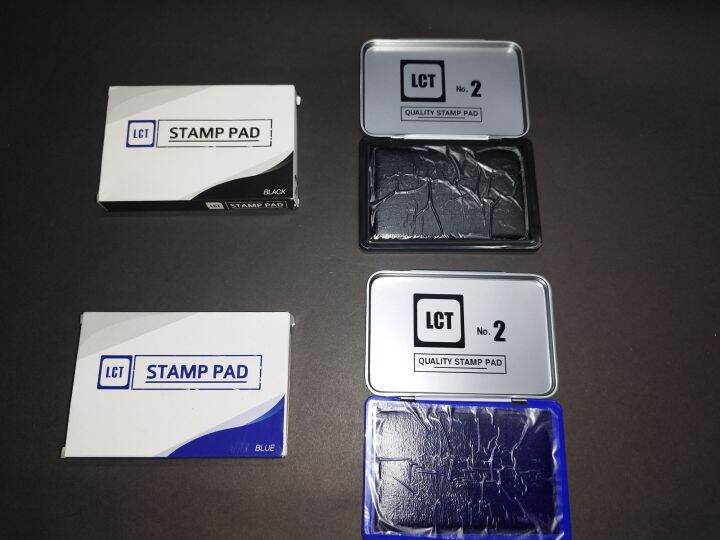 LCT STAMP PAD WITH INK NO.2 BLACK & BLUE COLOR. | Lazada PH