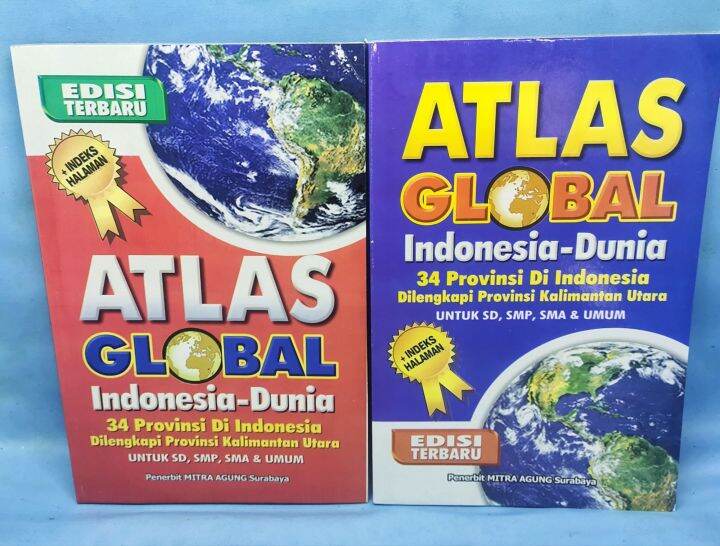 Buku Peta Atlas Global ( Indonesia Dunia ) | Lazada Indonesia