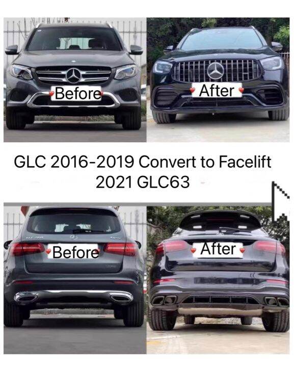Mercedes Benz GLC X256 SUV 2016/2019 convert 2020 GLC63 AMG bodykit ...