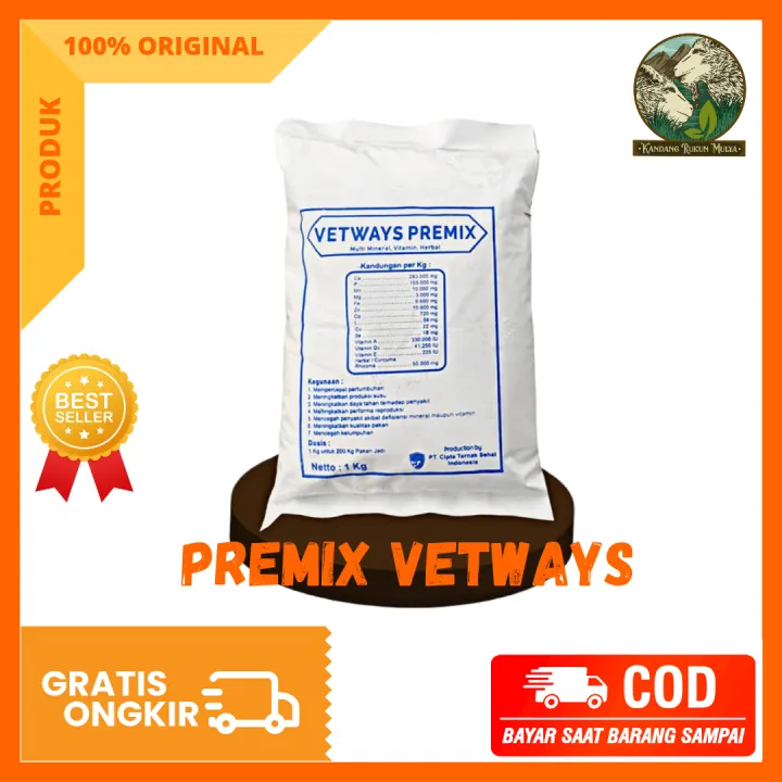 Vetways Premix Multivitamin dan Mineral Terbaik Untuk Kambing, Sapi ...