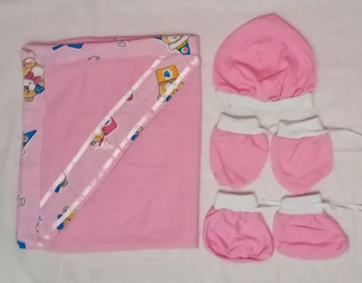 Baby sets./Pranela with Booties/Bonnet/Gloves/for Pranela printed ...