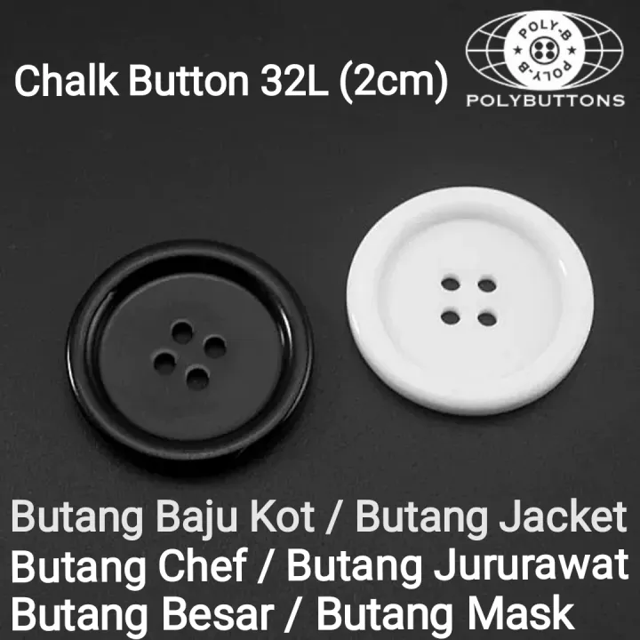 POLYBUTTONS Butang Baju Kot 2cm Coat Button Butang Jururawat Butang ...