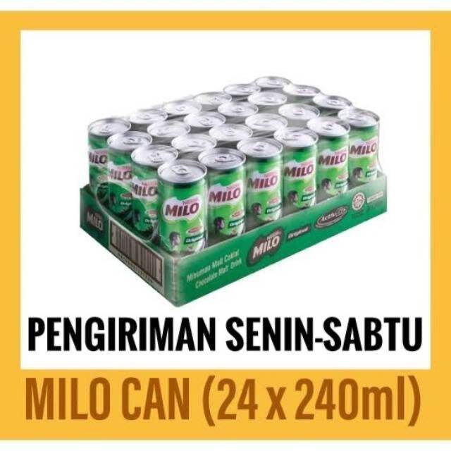 Milo 240ML Can Original | Milo Kaleng 240ML Original 1 Karton Isi 24 ...