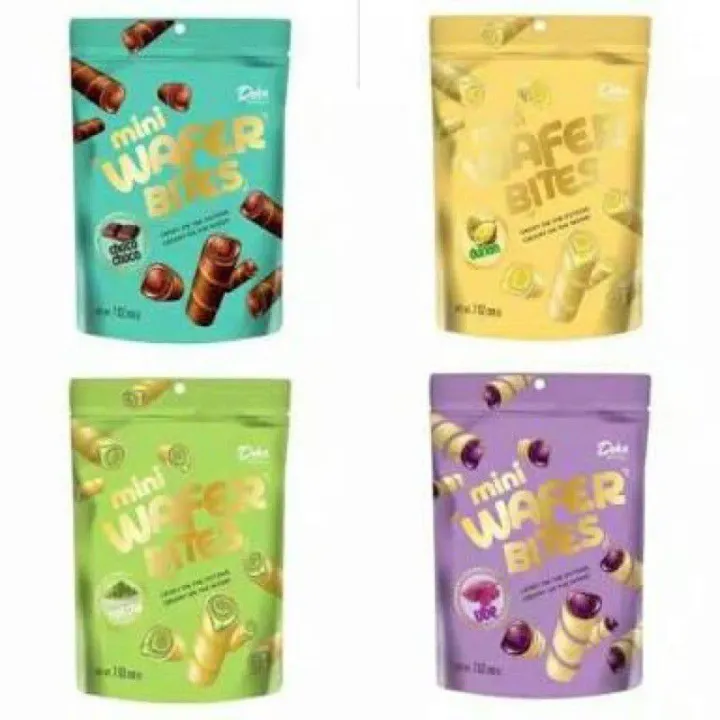 Deka Mini Wafer Bite 80 gram Coklat - Taro wafer roll stick | Lazada ...