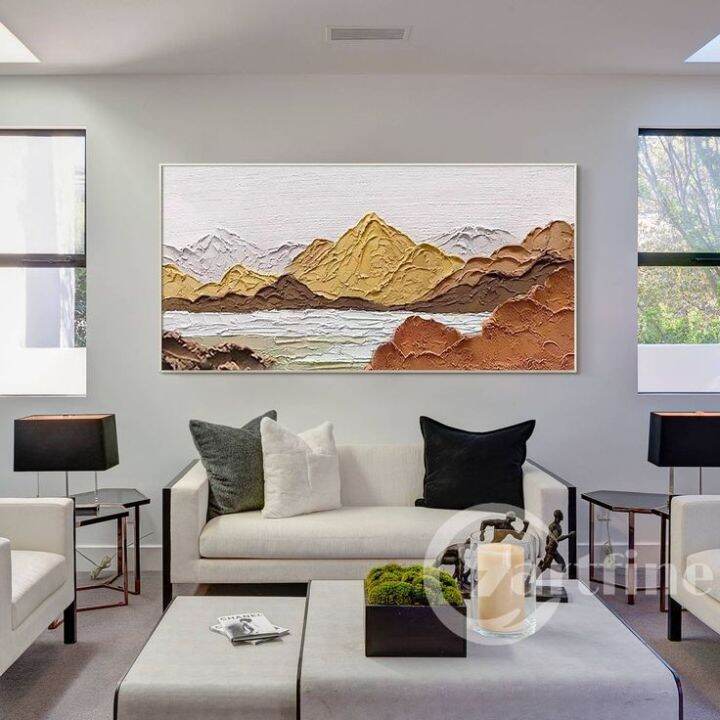 lukisan perahu layar abstrak ,lukisan abstrak modern teksture | Lazada ...