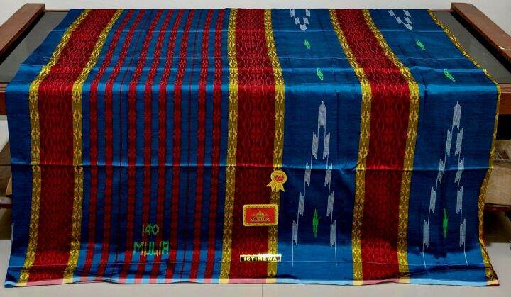 Sarung tenun Raja mulia 140 sutra mesres jahitan tengah songket ...