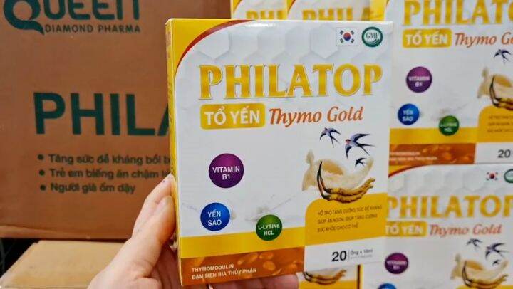 4 Hộp 80 Ông Nước Philatop Tổ Yến Thymo Gold, Hộp 20 ống | Lazada.vn