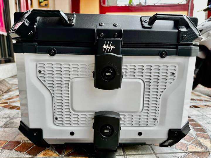 45 LITERS WHITE ALLOY TOPBOX NIWRA RAPTOR V4 NEW LOCK SET | Lazada PH