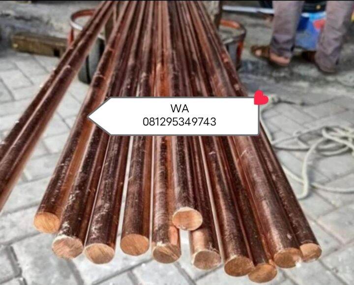 grounding rod / stick rod 5/8 16mm Asli tembaga full 1 meter | Lazada ...