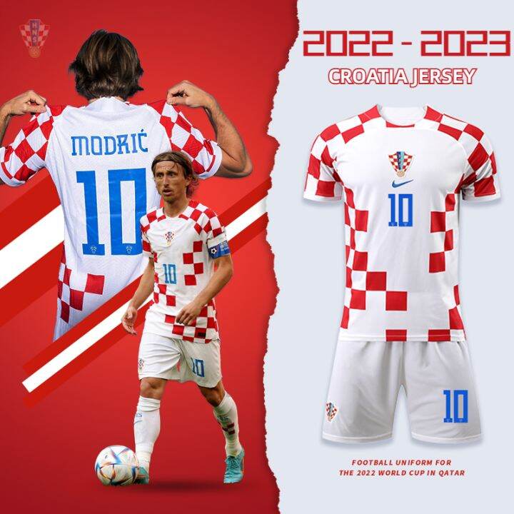World Cup 2022 Modric Football Jersey Croatia National Team Home Soccer ...