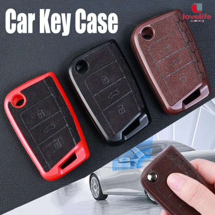 Car Key Case Cover for Volkswagen VW Golf 7 mk7 Tiguan MK2 Polo Seat ...