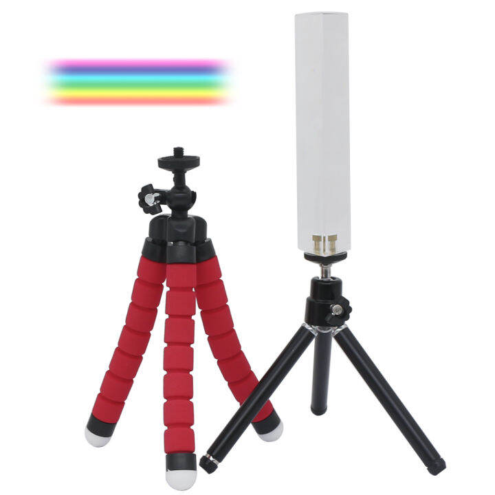 Optical Glass Prism with Stand Rainbow Prism with Bracket Physics ...