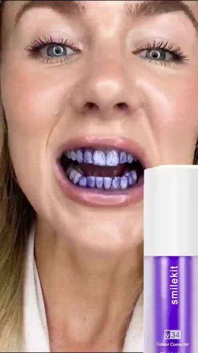Teeth Whitening V34 Colour Corrector Toothpaste Smoker Stain Tartar ...