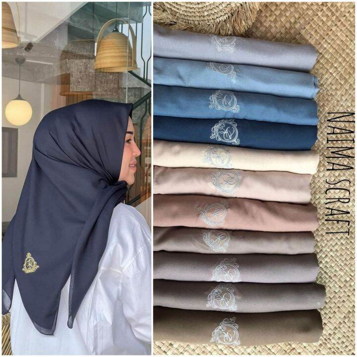 HIJAB SEGIEMPAT NAIMA BY LR//NAIMA SCARF//HIJAB VOAL POLOS PREMIUM part 1 | Lazada Indonesia