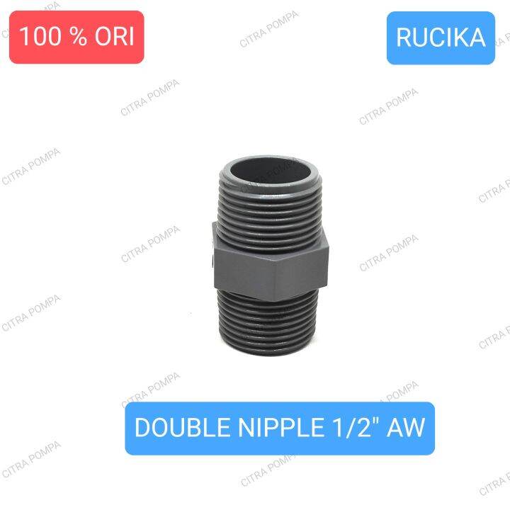 RUCIKA DOUBLE NIPPLE 1/2" AW / DOUBLE NEPEL 1/2" AW / DOBLE DRAT 1/2" AW | Lazada Indonesia