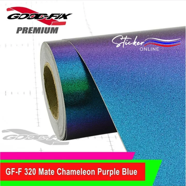 Skotlet motor/skotlet lembayung biru pelangi chameleon/sticker bunglon ...